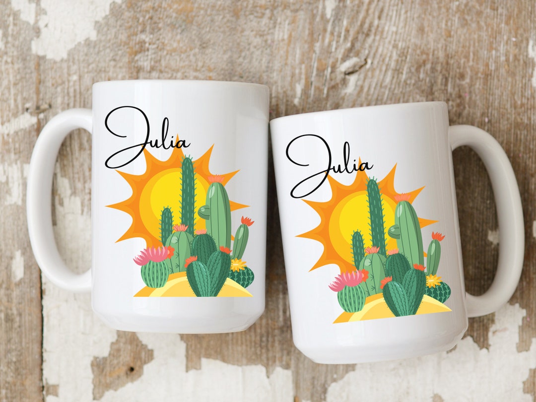 Personalized Desert Mug, Custom Cactus Mug, Desert Gift, Cactus Lover ...