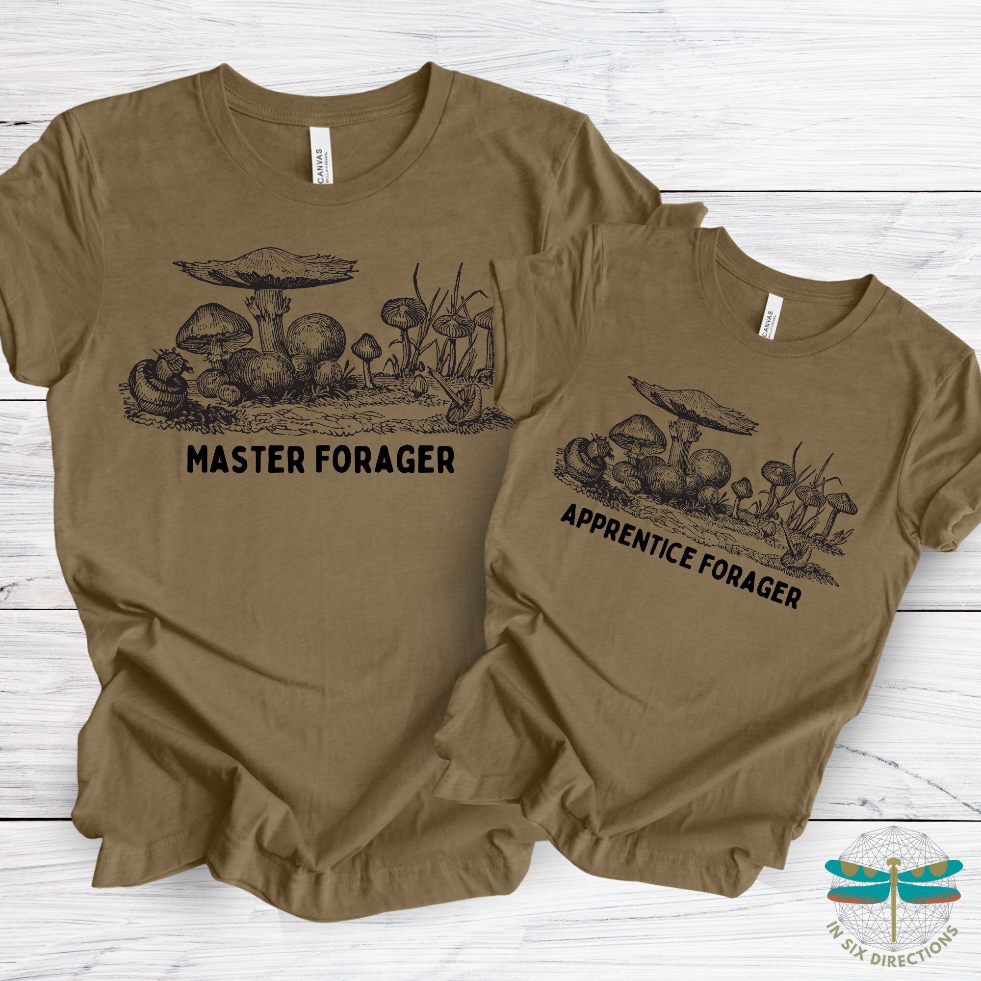 Foraging Matching Shirts, Forager T-shirt, Mushroom Bushcraft Shirt ...