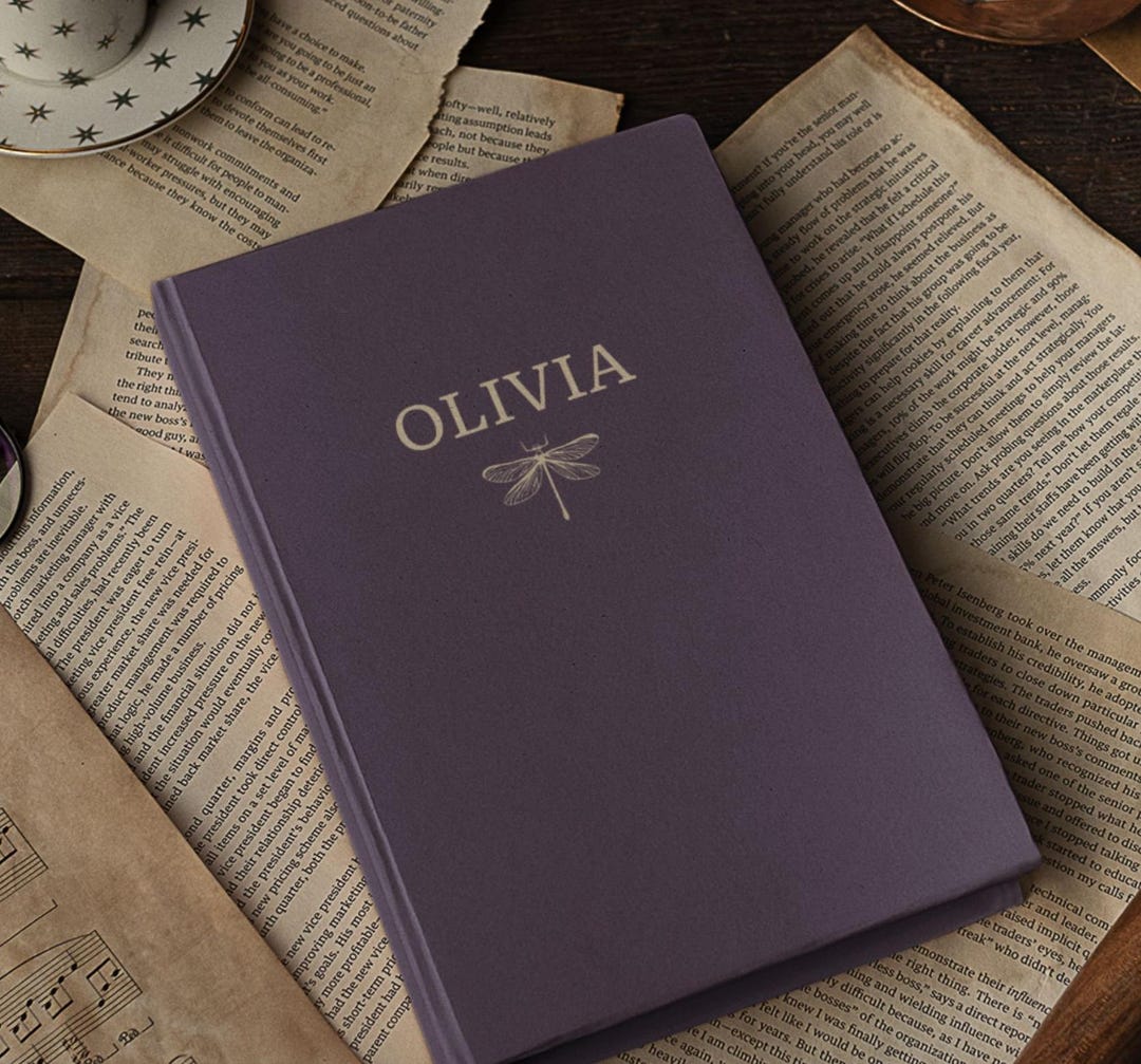 Personalized Journal, Custom Journal With Name, Custom Dragonfly Gift ...