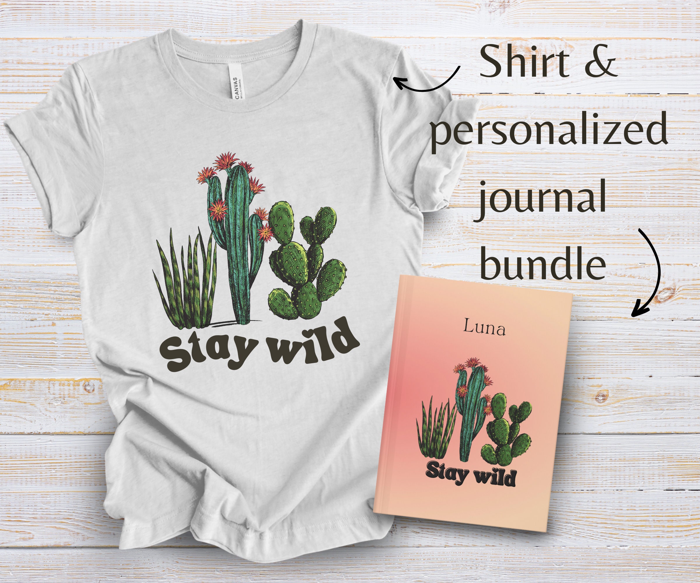 Personalized Gift for Kid, Stay Wild Shirt, Customized Kids Journal ...