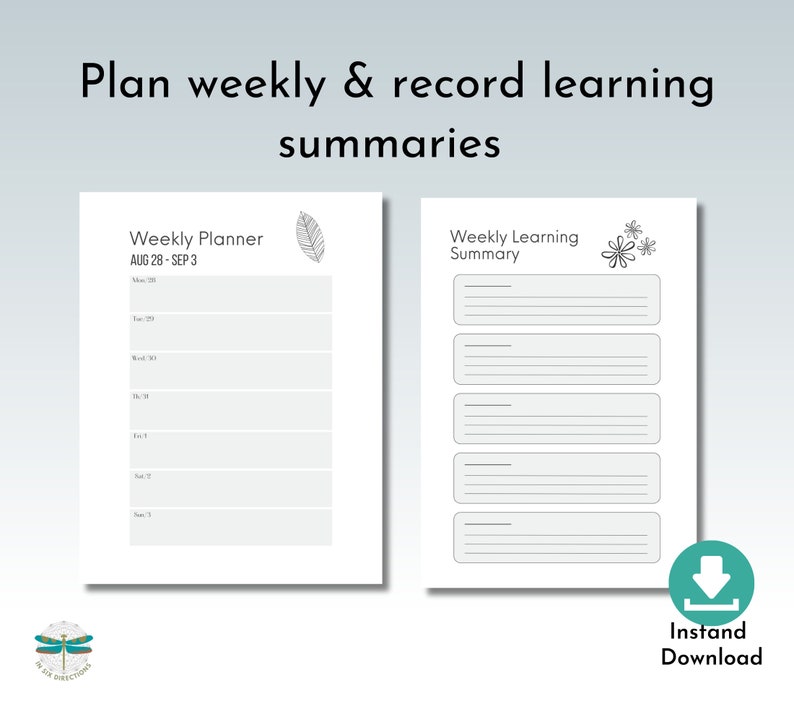 Simple 2023 2024 Dated Homeschool Planner Printable Lesson - Etsy