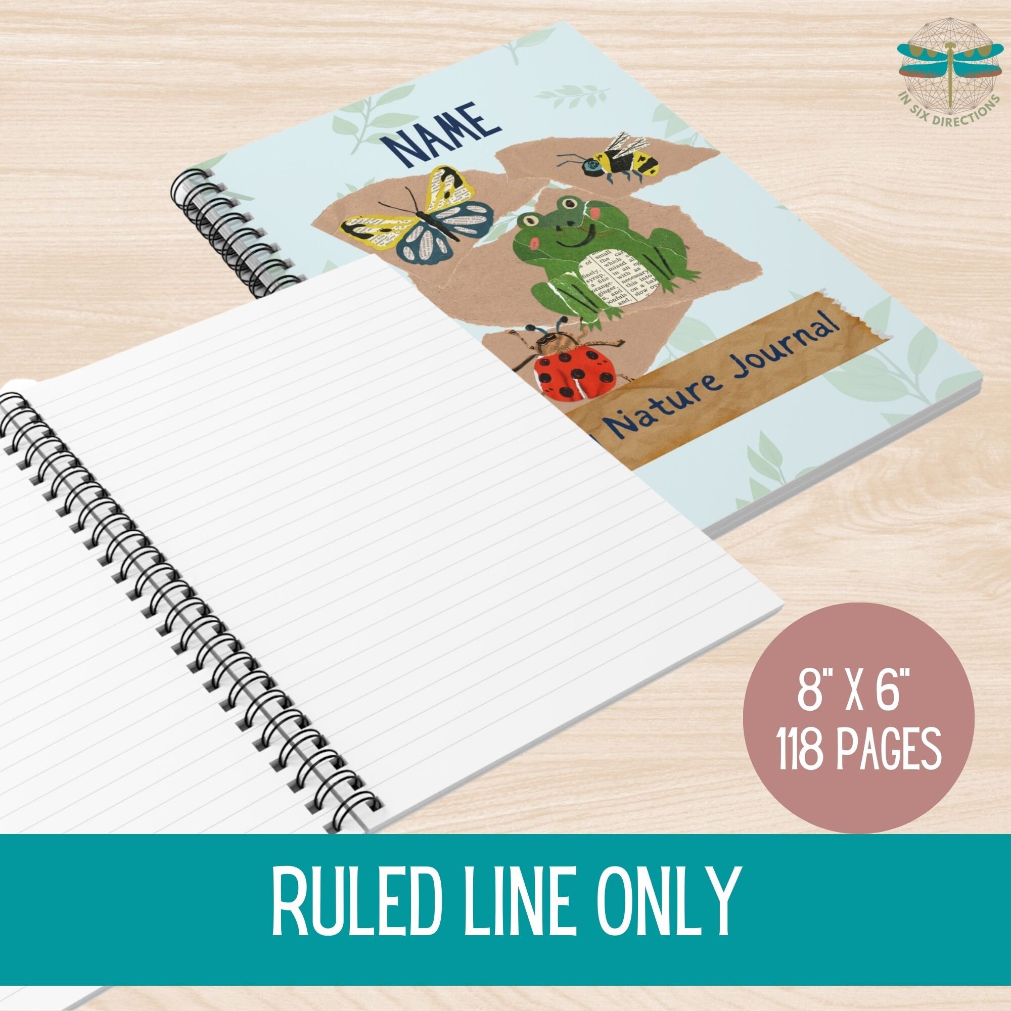 Personalized Kids Nature Journal With 2024 Calendar, 2024 Moon Phases ...