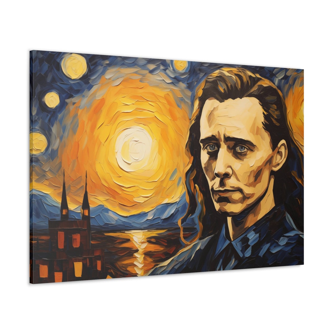 Marvel Loki Tom Hiddleston Canvas Abstract Art Van Gogh Starry Night - Etsy