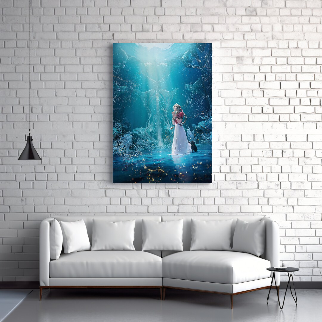Final Fantasy VII Rebirth Aerith Printed Canvas FF7, FFVII Final ...