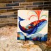 Handmade Colorful Whale Ceramic Tile: Decorative Accent Art - Etsy