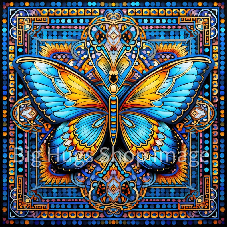 Boho Butterfly Tile Art: Colorful Home Decor - Etsy