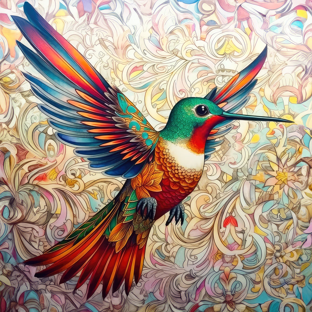 Vivid Hummingbird Ceramic Tile Art: Handcrafted Home Decor - Etsy