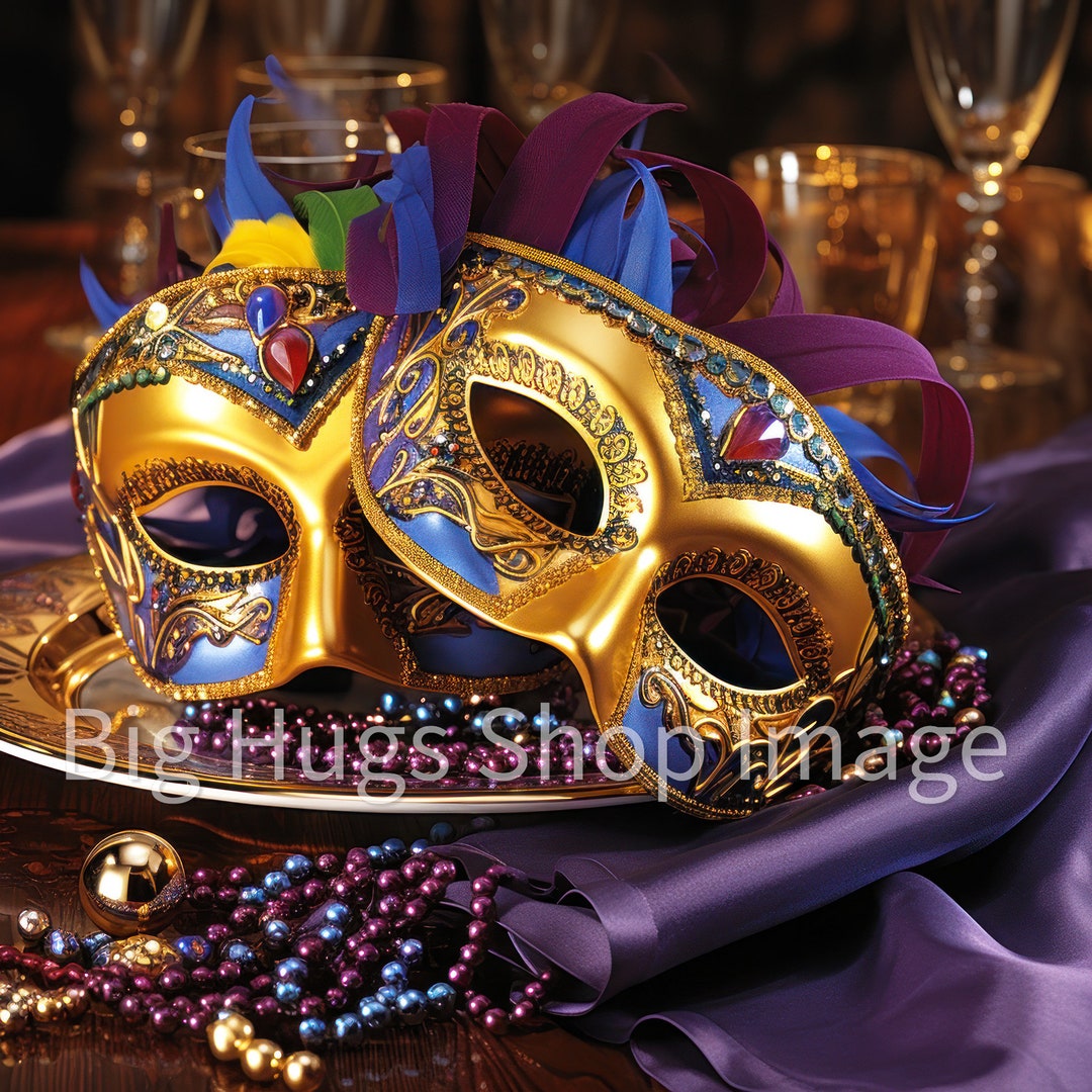 Mardi Gras Masks Ceramic Tile Art: New Orleans Decor - Etsy