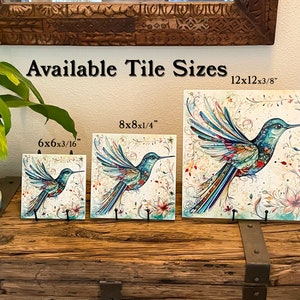 Hummingbird Art Tile: Colorful Ceramic Wall Decor - Etsy