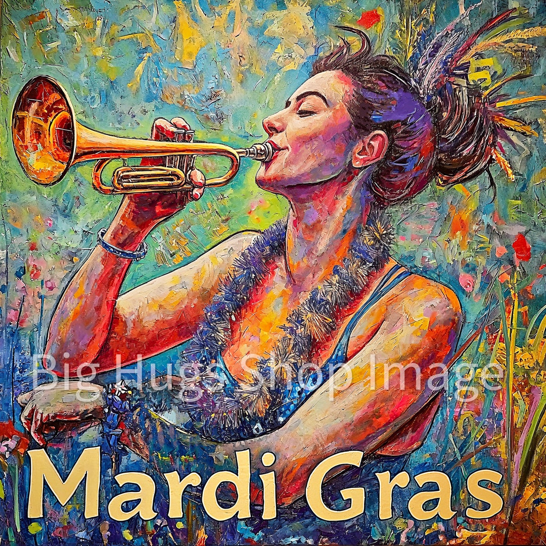 Mardi Gras Art Tile: New Orleans Celebration Decor - Etsy