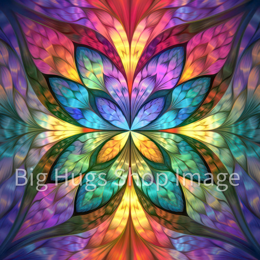 Fractal Flower Ceramic Tile Art: Abstract Floral Design - Etsy