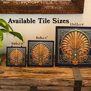 Roaring 20's Art Deco Style Design 17 on a 6x6, 8x8 actual 7.8 or 12x12 ...