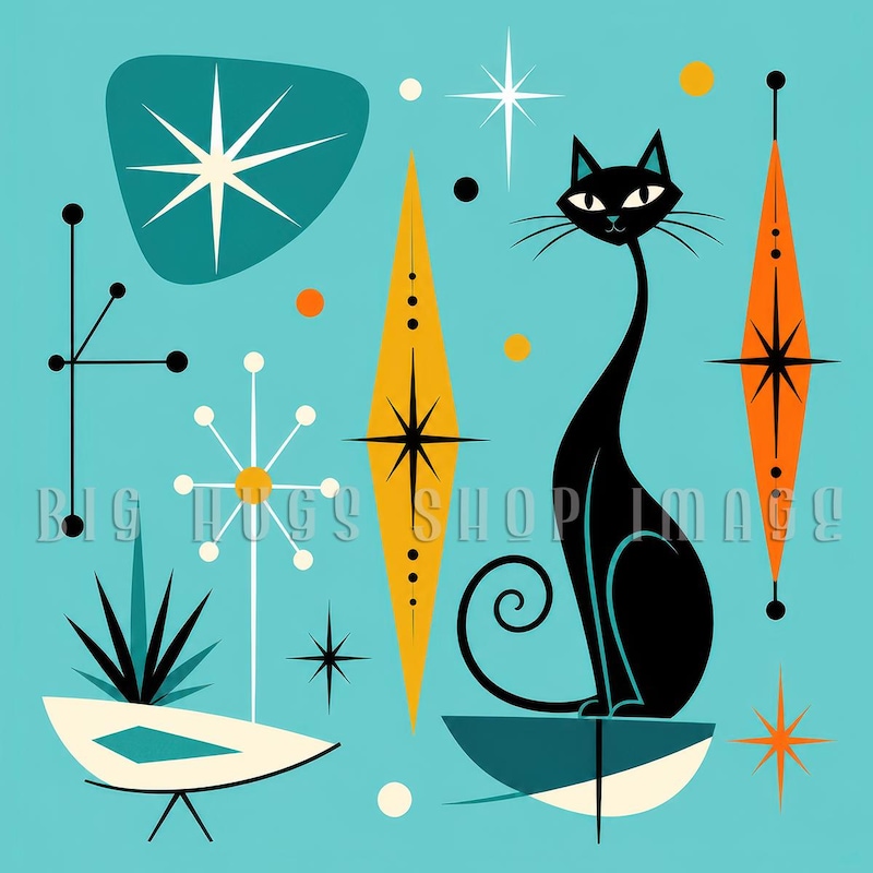 Retro Atomic Tiles - Etsy