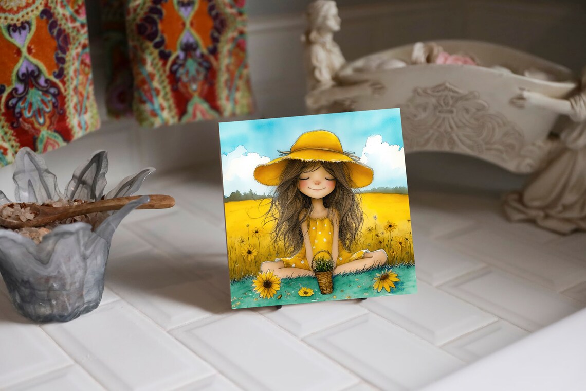 Sweet Summer Day Ceramic Tile Art: Nursery Decor - Etsy