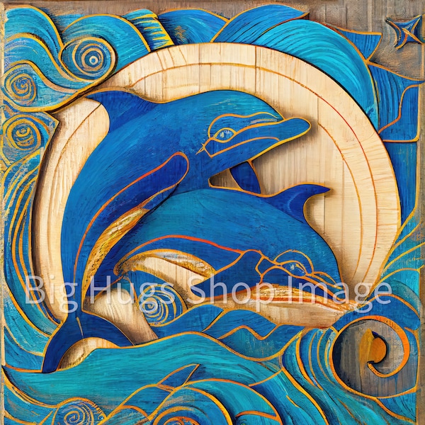 Ceramic Dolphins Tiles - Etsy