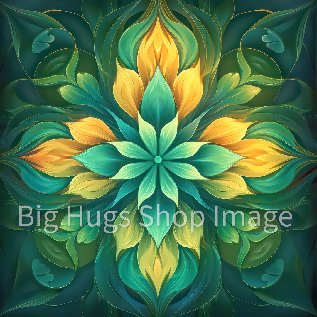 Abstract Fractal Flower Ceramic Tile Art: Wall & Table Decor - Etsy