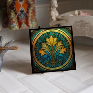 Roaring 20's Art Deco Style Design #2 on a 6x6, 8x8 (actual 7.8) or ...