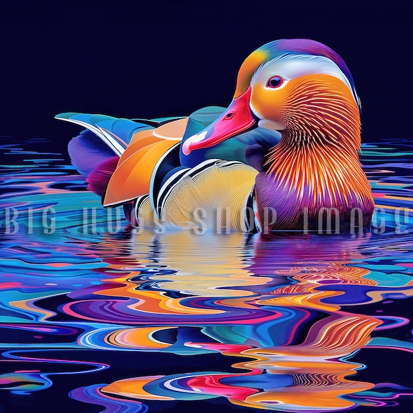 Mandarin Duck Art - Etsy
