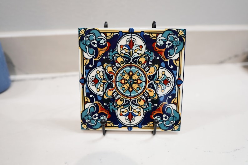 Ornate Spanish Style Ceramic Tile: Mexico Inspired Art Decor - Etsy