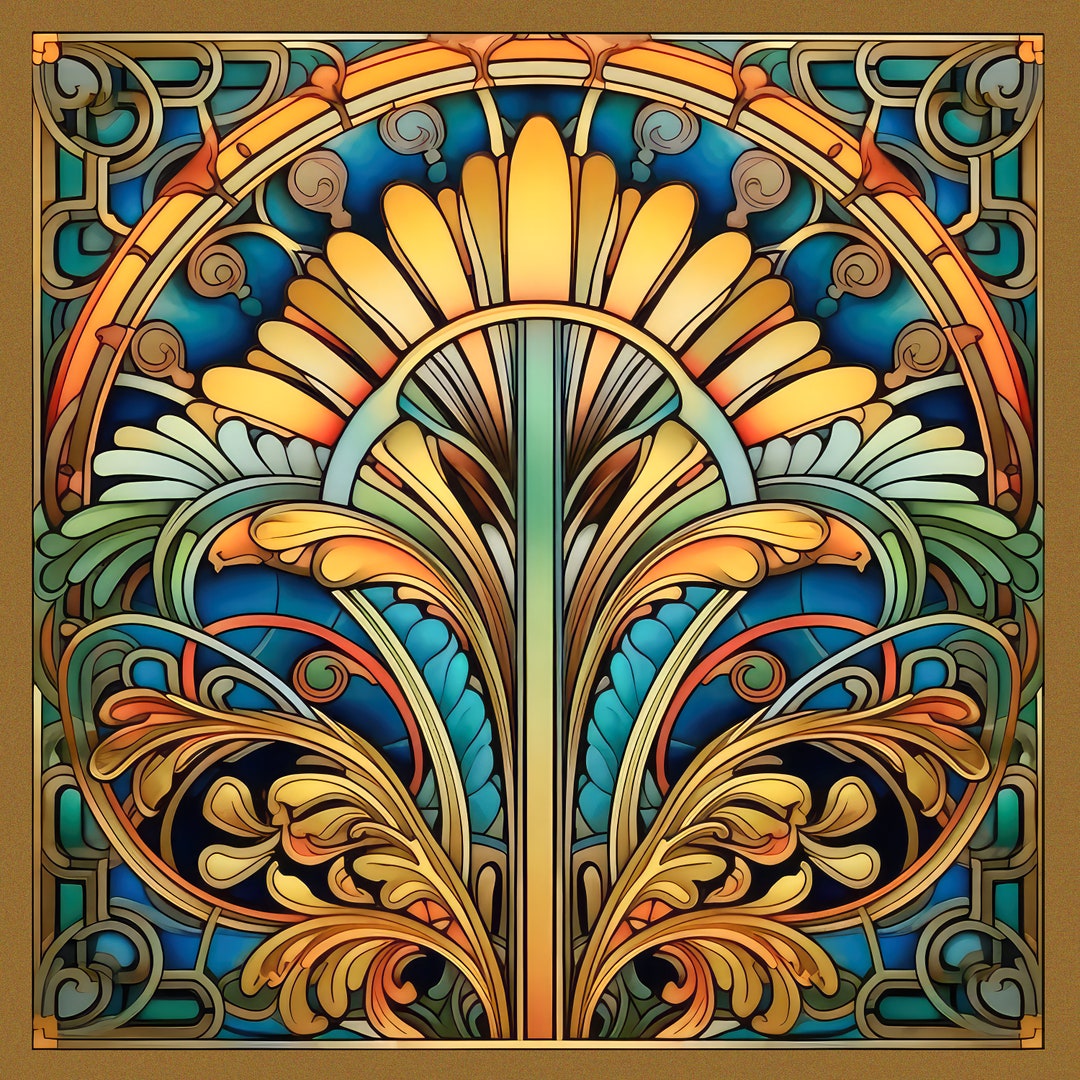 Roaring 20's Art Deco Style Design 12 on a 6x6 8x8 - Etsy