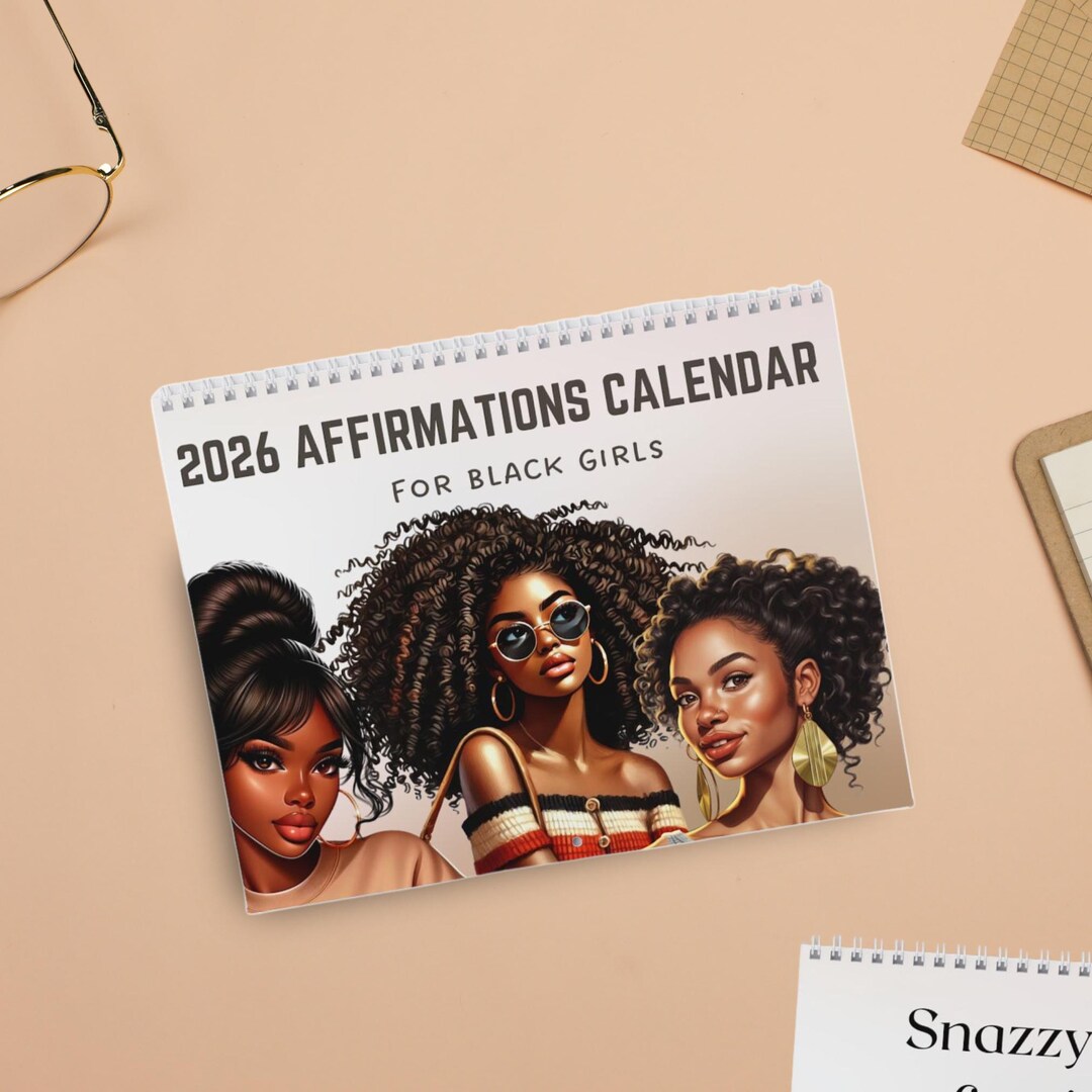 Black Teen Affirmation 2026 Calendar, African American Girl ...