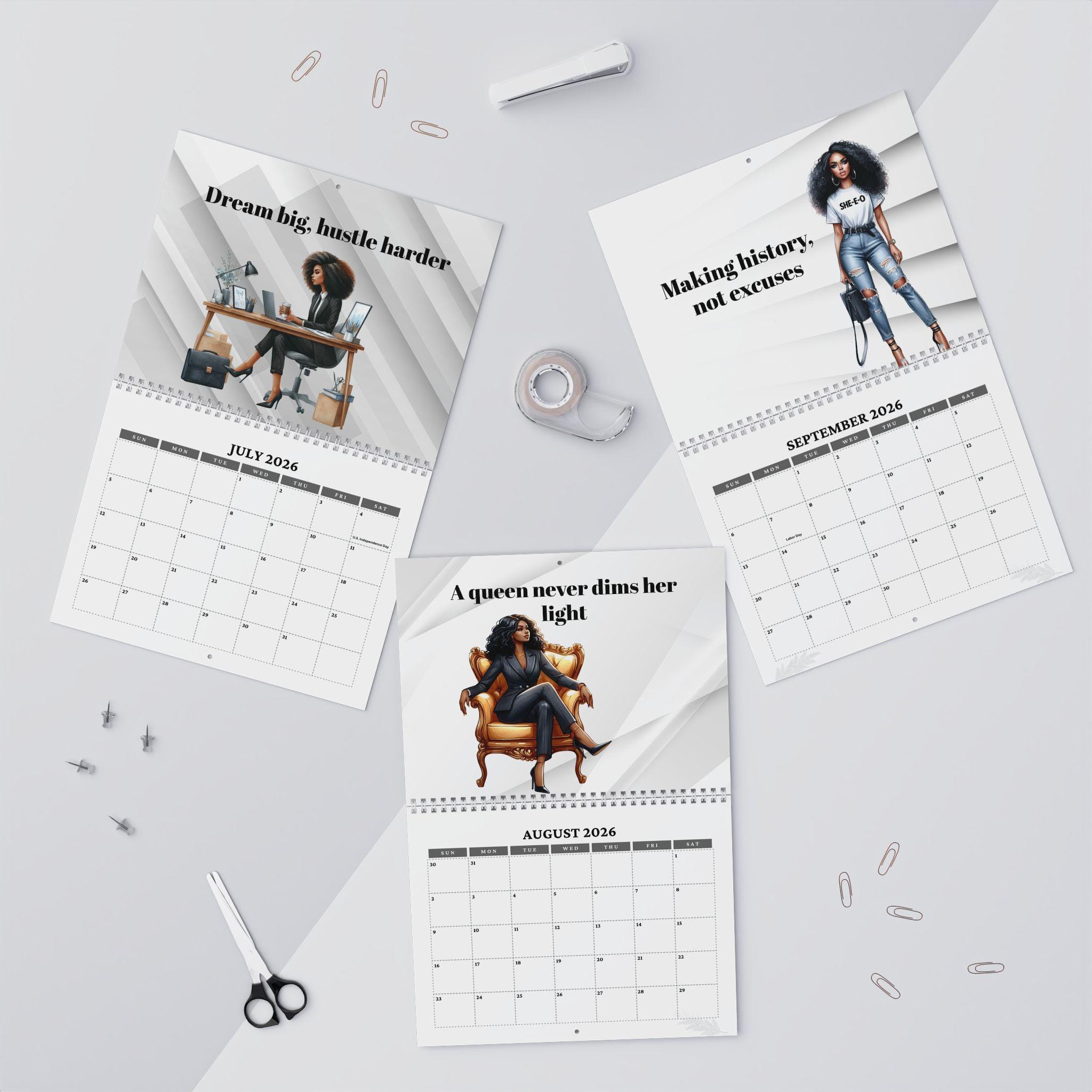 2026 Lady Boss Calendar, Black Woman Entrepreneur Calendar ...