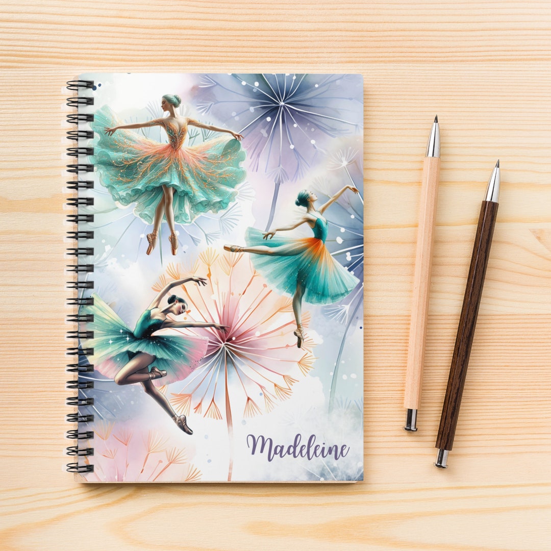 Personalized Wildflower Dancer Notebook, Custom Name Flower ...