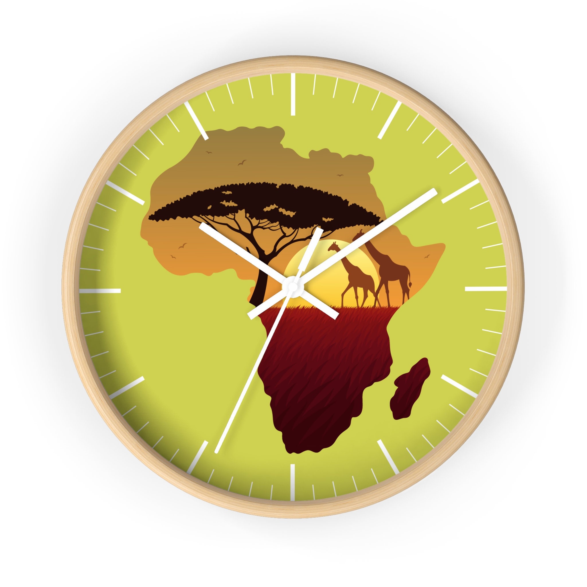 Africa Wall Clock, Afro-centic Decor, Africa-inspired Gift ...