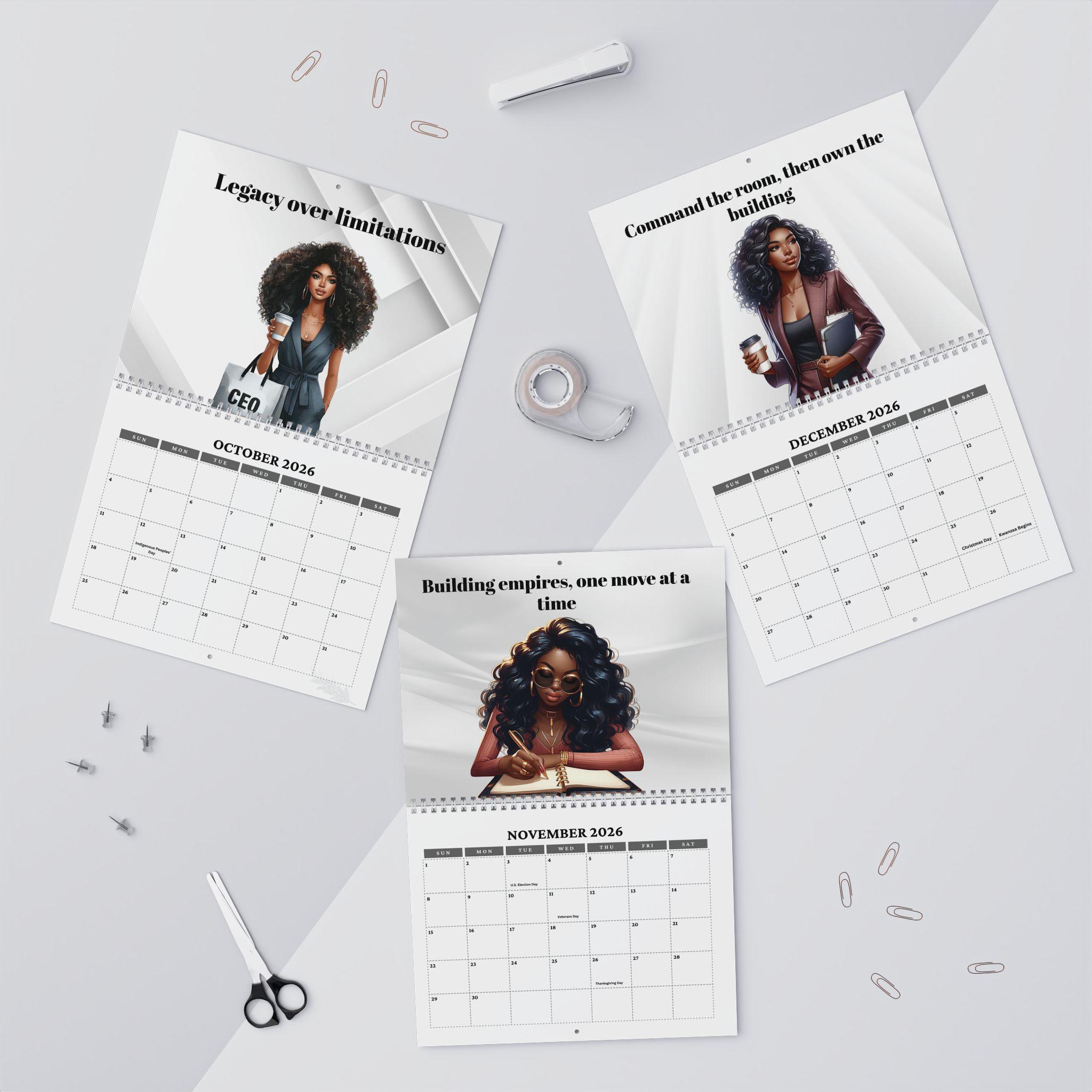 2026 Lady Boss Calendar, Black Woman Entrepreneur Calendar ...