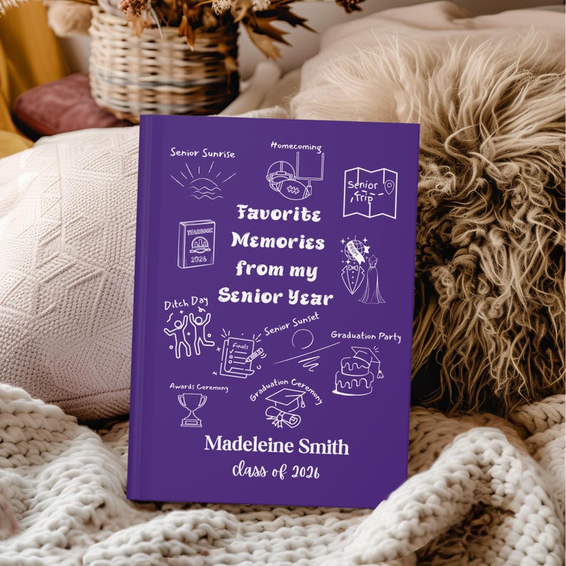 Personalized Senior Year Journal, Custom Senior Diary, Class of 2026 ...