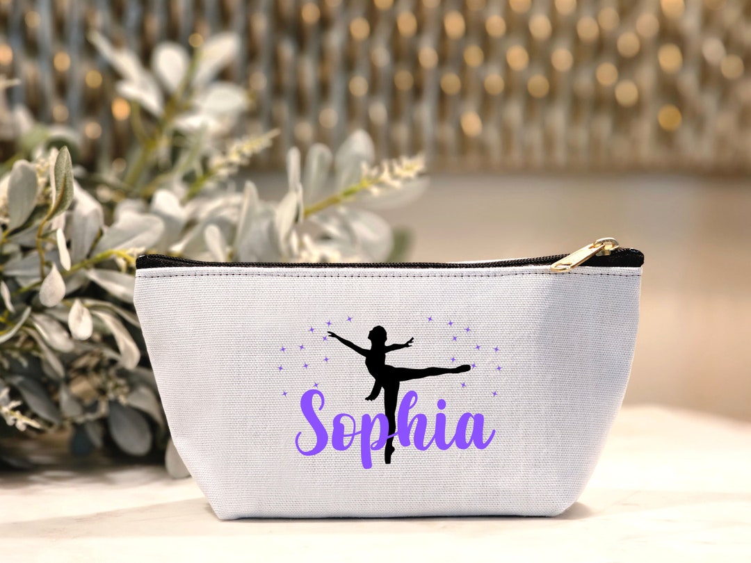 Personalized Dance Cosmetic Pouch, Custom Ballerina Makeup Bag ...