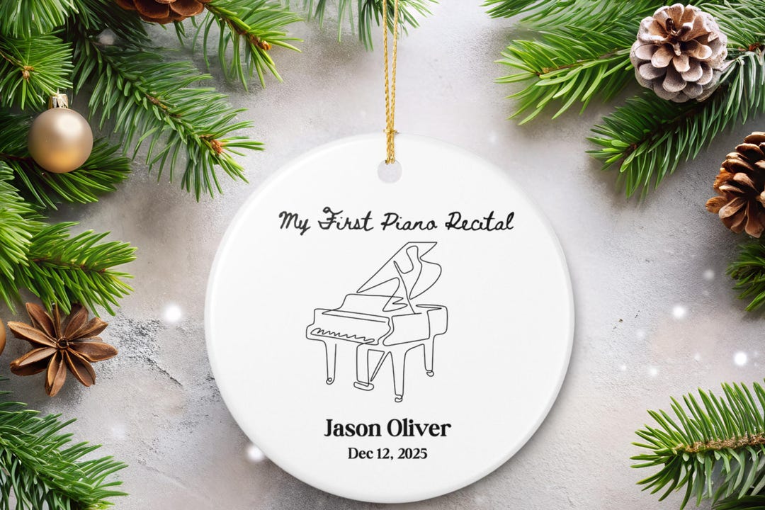 My Piano Recital Ornament, Personalized Piano Christmas Ornament ...