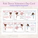 Ballerina Valentine's Day Card Printable, Black Dancing Girl Valentine ...