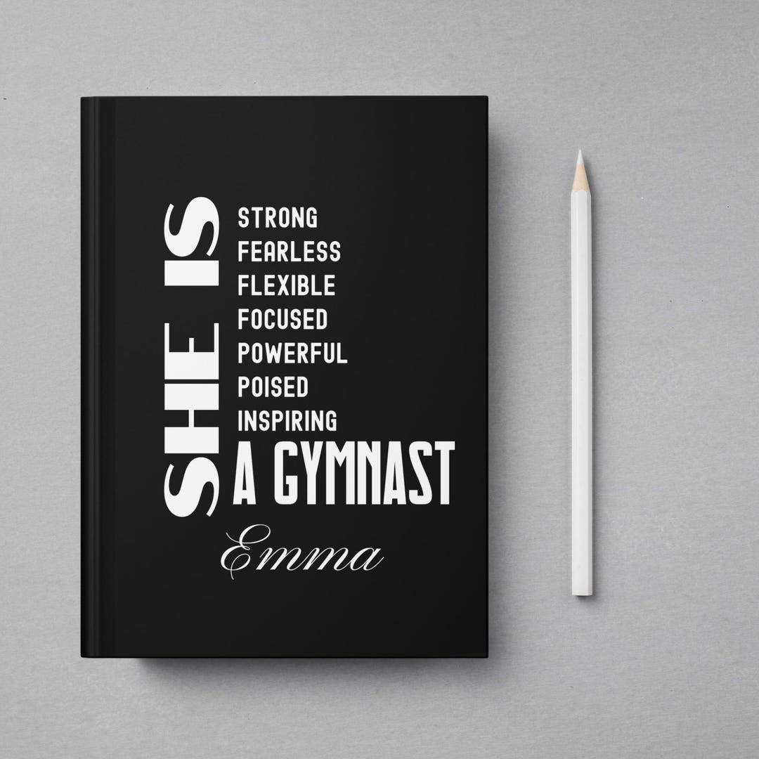 Personalized Gymnast Hardcover Journal - Lined Pages, Gymnastics ...