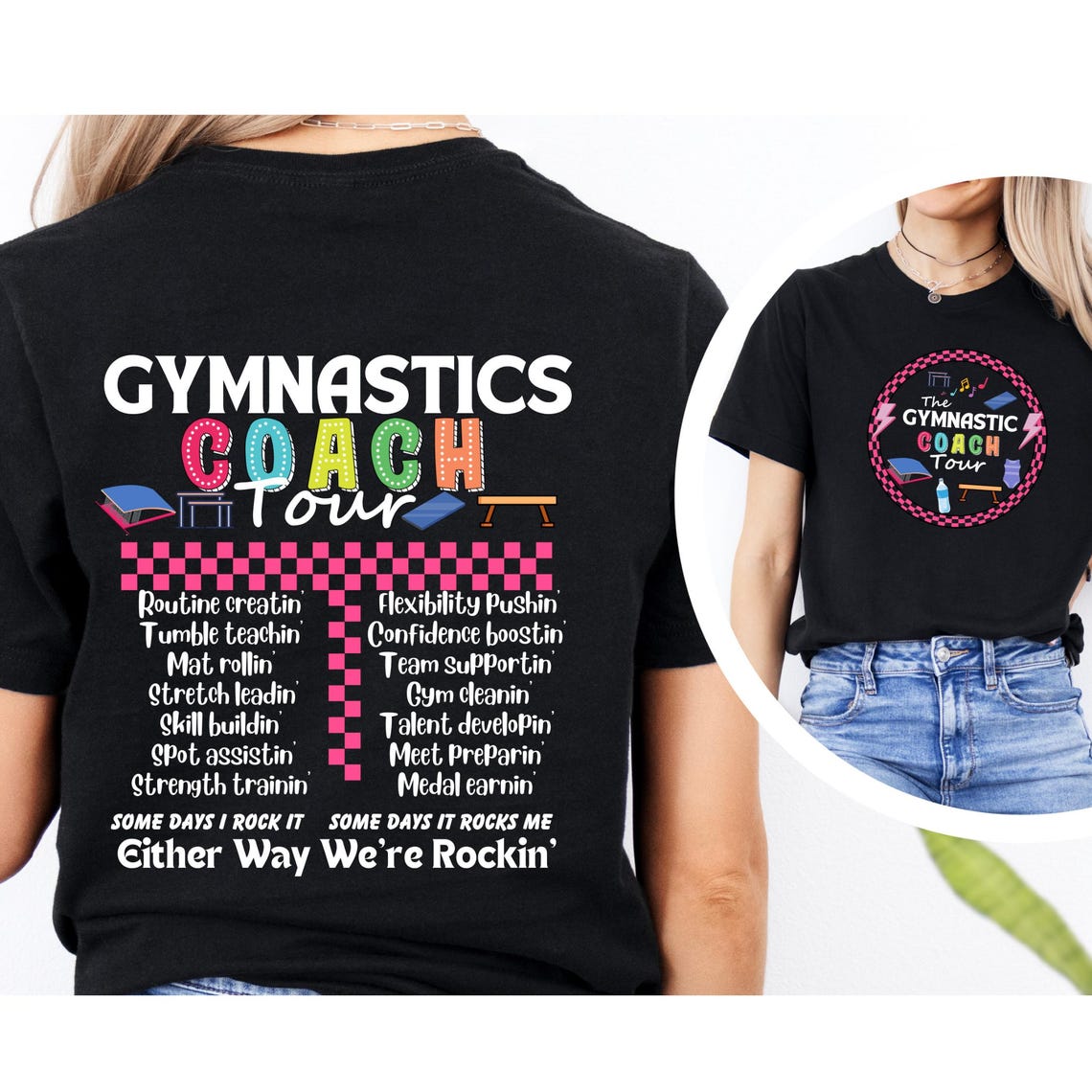 Gymnastics Coach Tour Shirt, Gymnastics Hoodie/sweatshirt, Gymnastics ...