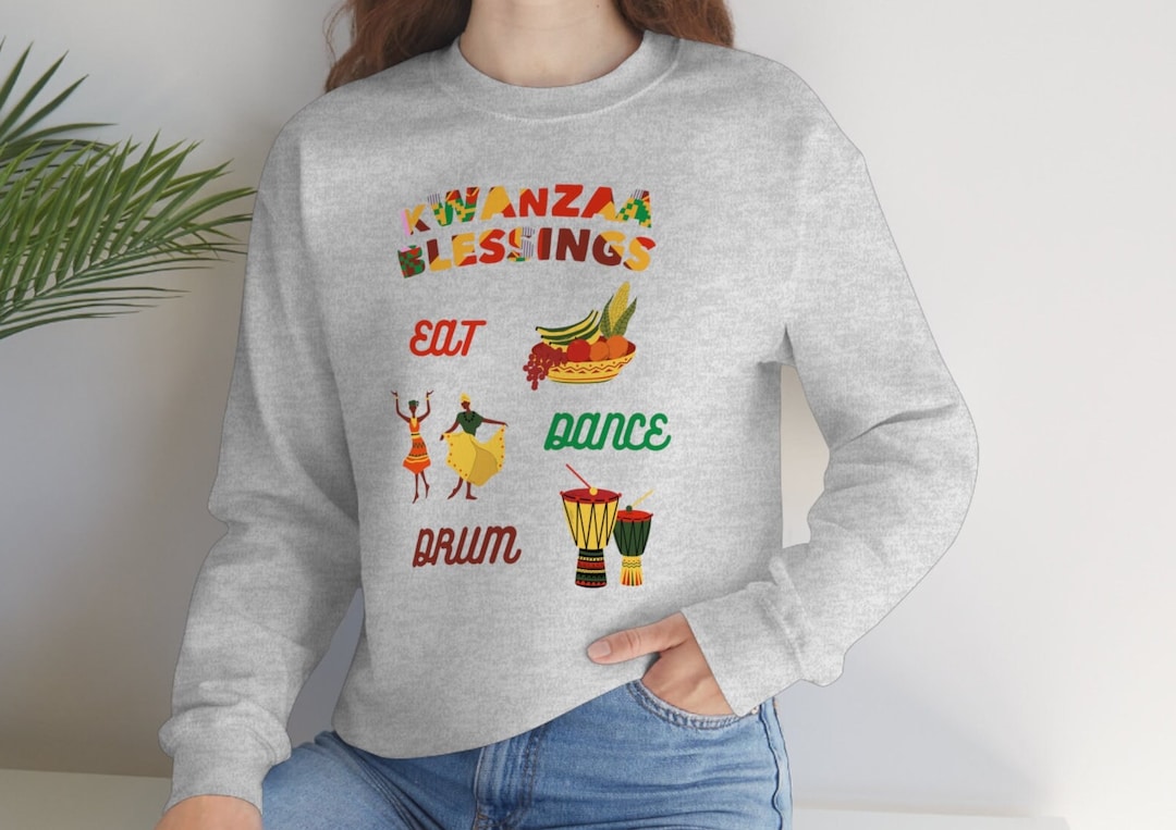 Kwanzaa Blessings Sweatshirt, Holiday Apparel, Kwanzaa Crewneck, Fall ...