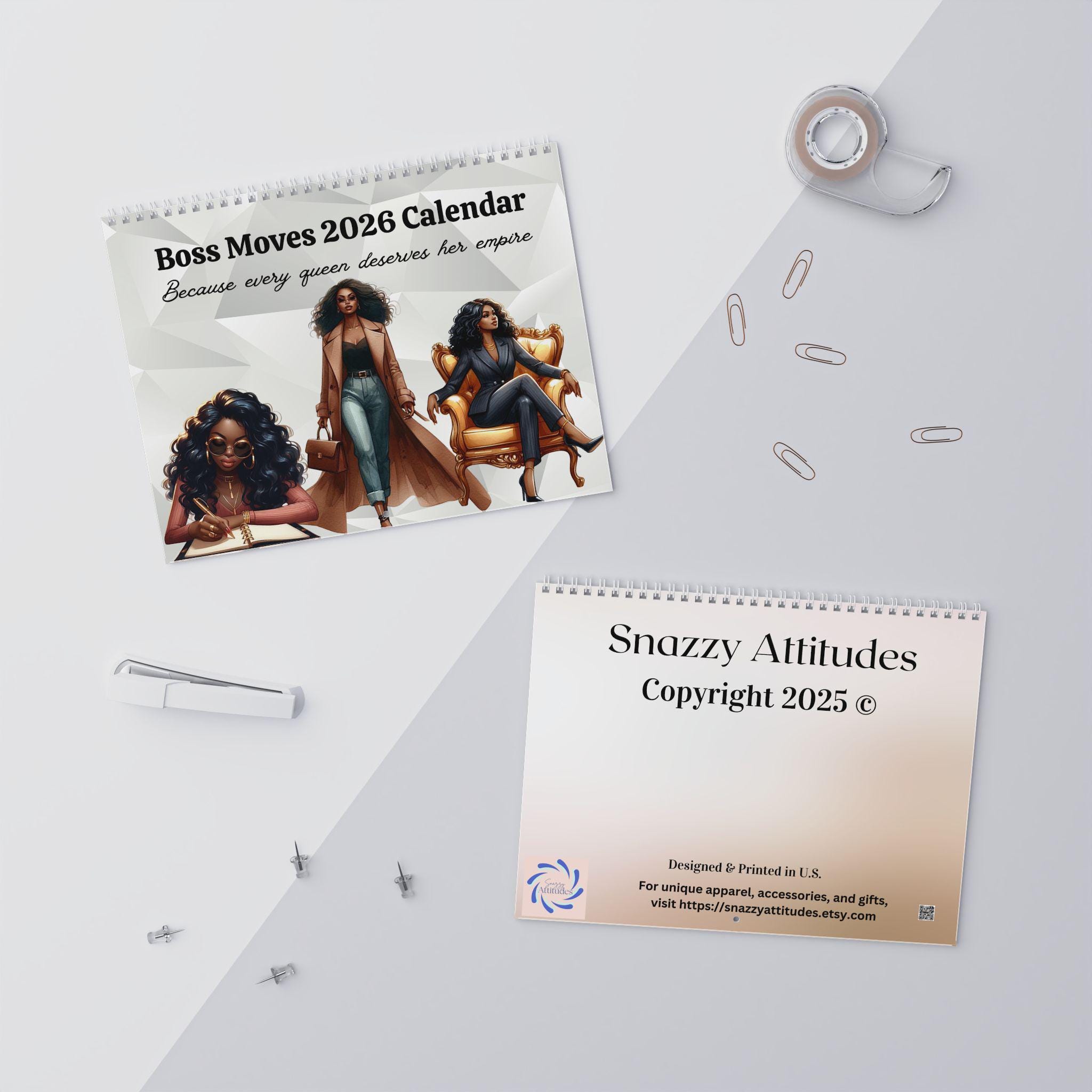 2026 Lady Boss Calendar, Black Woman Entrepreneur Calendar ...