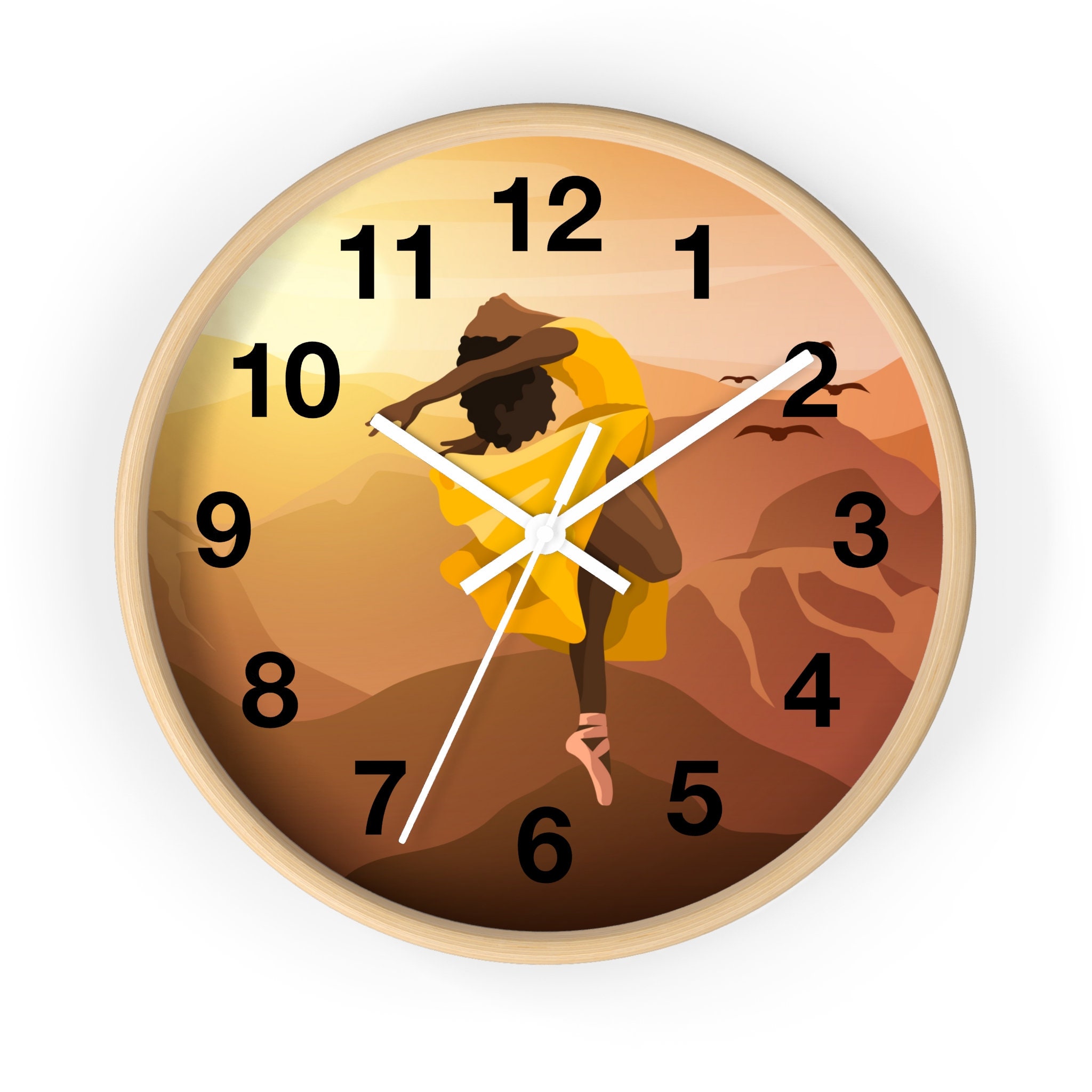 African American Dancer Wall Clock, Black Dancer Home Decor, Dance ...