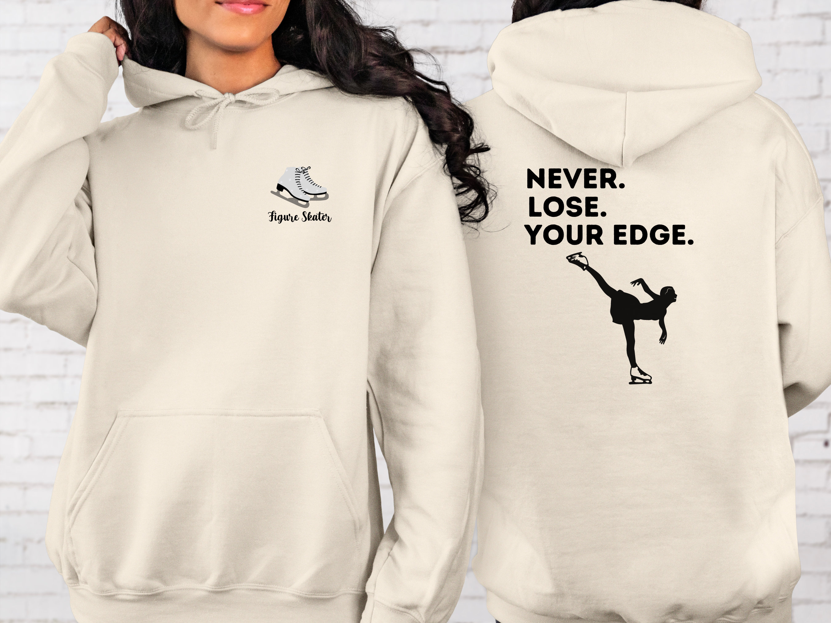 Personalized Never Lose Your Edge Figure Skating Hoodie, Ice Skating ...