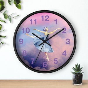 Ballerina Wall Clock, Ballet Home Decor, Dancer Clock, Housewarming ...