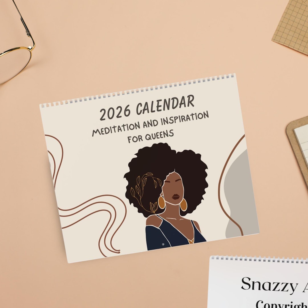 Black Women Meditation 2026 Calendar, Inspirational African American ...