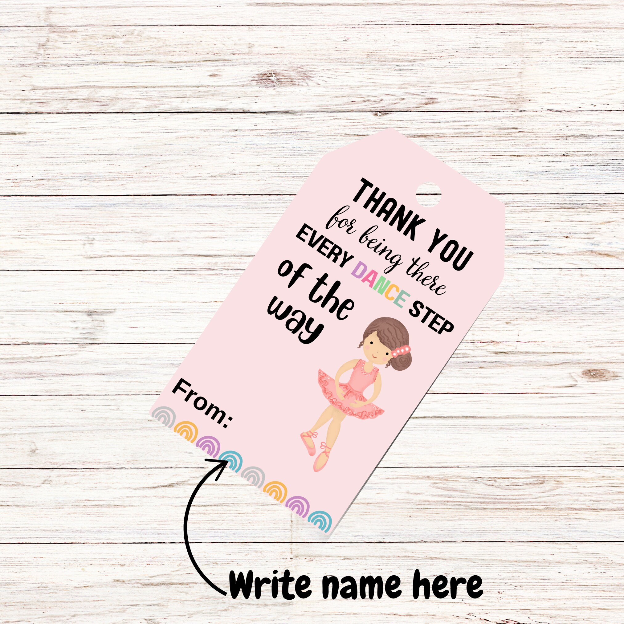 Printable Dance Teacher Gift Tags, Dance Teacher Appreciation, INSTANT ...
