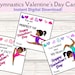 Printable Gymnastics Valentine's Day Cards, Black Gymnast Girl ...