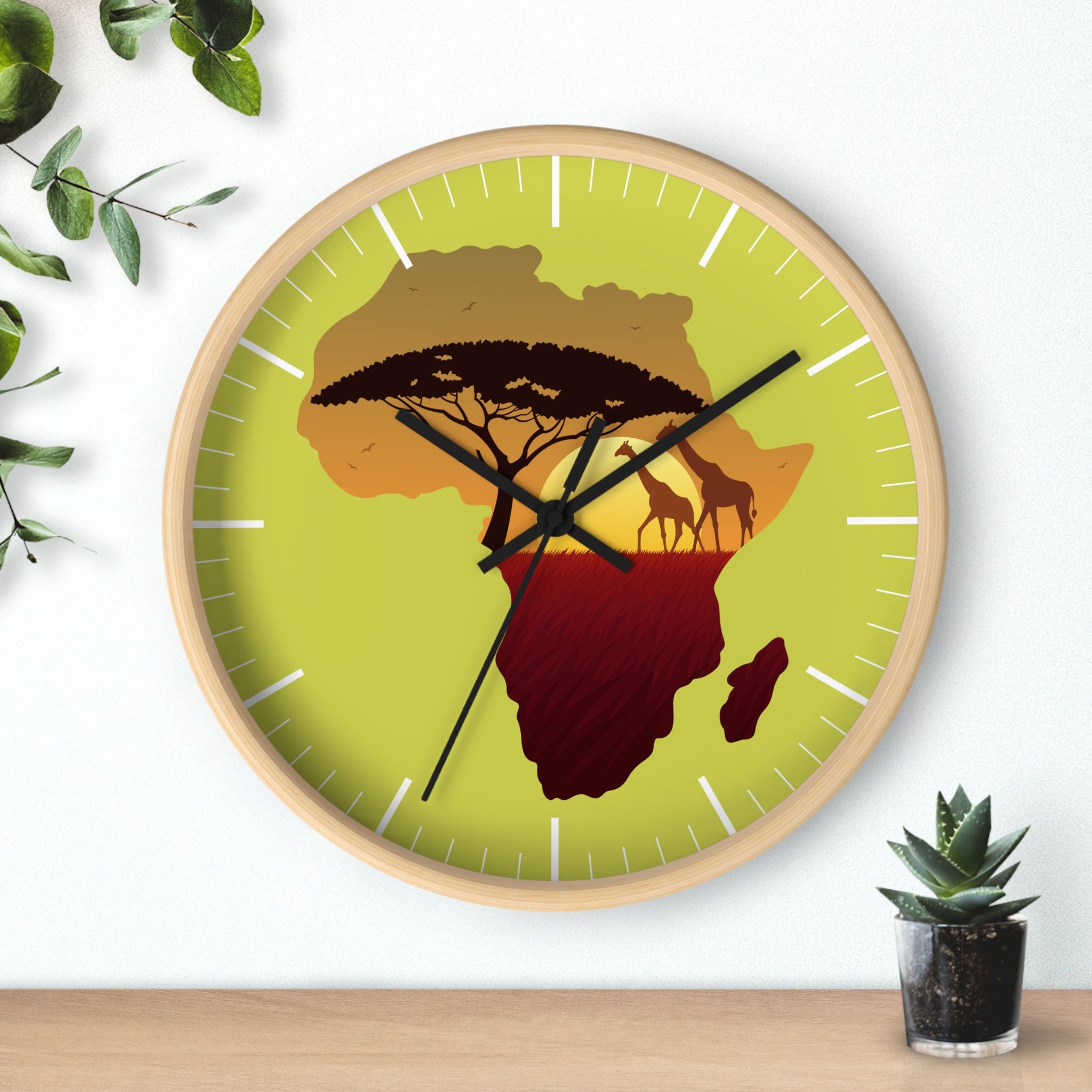 Africa Wall Clock, Afro-centic Decor, Africa-inspired Gift ...