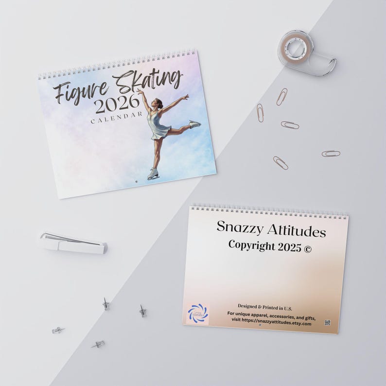 2026 Figure Skating Calendar, Ice Skating Wall Calendar, Gift for ...