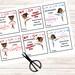 Ballerina Valentine's Day Card Printable, Black Dancing Girl Valentine ...