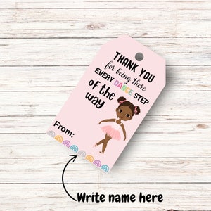 Printable Dance Teacher Appreciation Gift Tags, African American ...