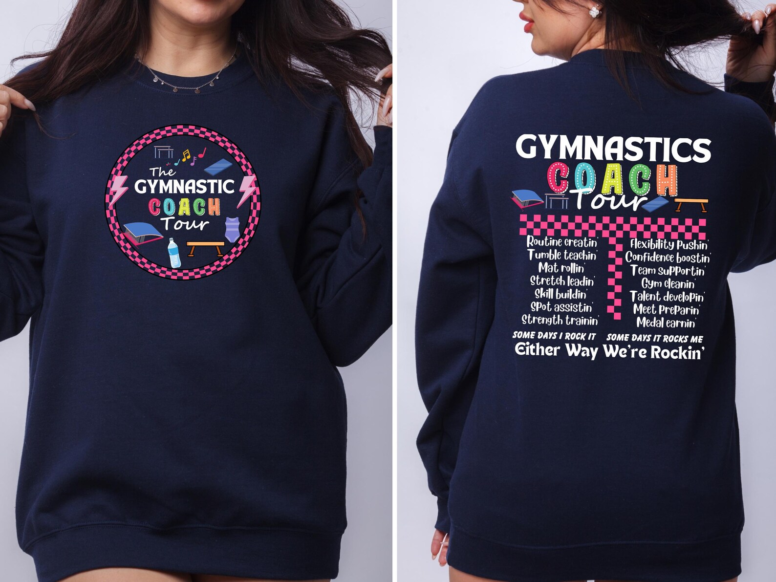 Gymnastics Coach Tour Shirt, Gymnastics Hoodie/sweatshirt, Gymnastics ...