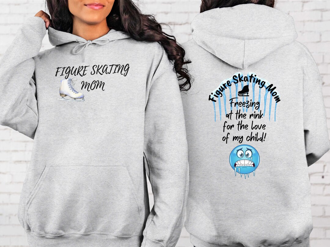 Custom Figure Skating Mom Hoodie, Ice Skating Sweater for Mom or Dad ...