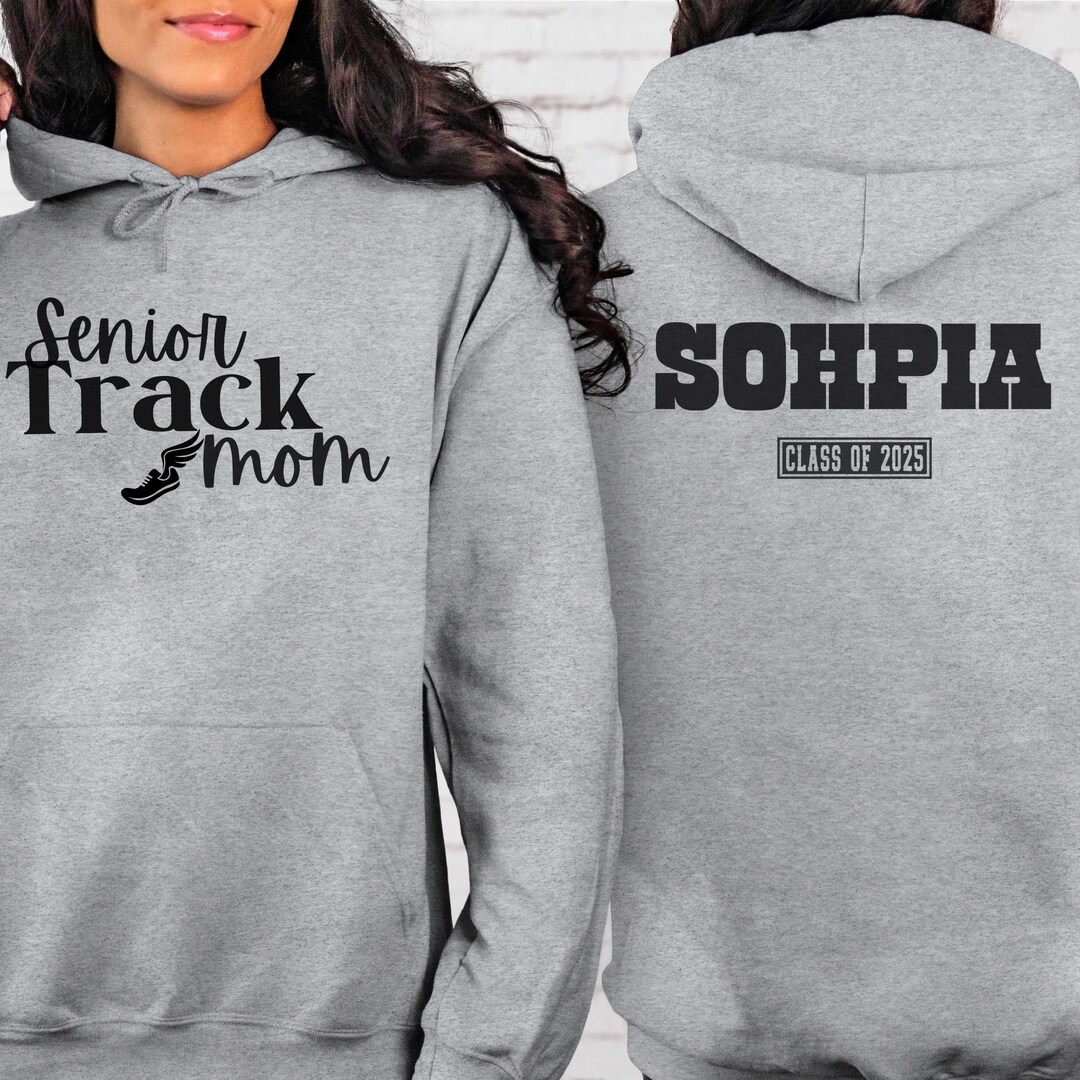 Personalized Senior Track Mom Hoodie/sweatshirt, Custom Track Mom Shirt ...